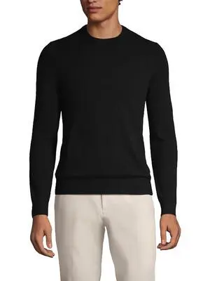 LANDS' END Fine Gauge Cashmere Sweater Black