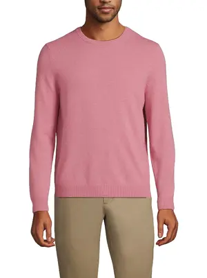 LANDS' END Fine Gauge Cashmere Sweater Dark Shadow Pink