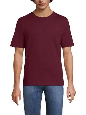 LANDS' END Super-t Short Sleeve T-shirt Rich Burgundy Heather