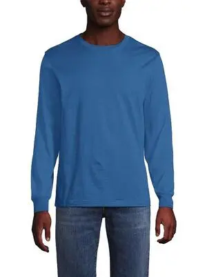 LANDS' END Super-t Long Sleeve T-shirt Blue Hyacinth