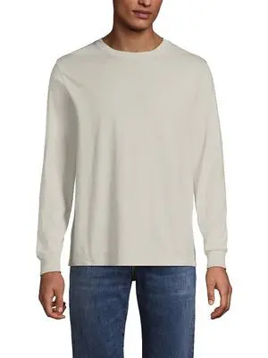 LANDS' END Super-t Long Sleeve T-shirt Light Stone