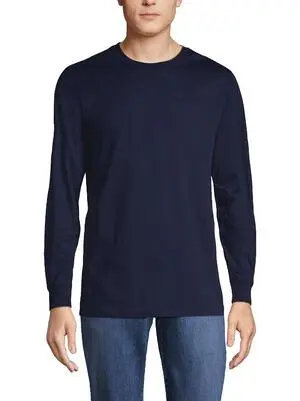 LANDS' END Super-t Long Sleeve T-shirt - Radiant Navy