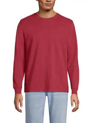 LANDS' END Super-t Long Sleeve T-shirt Rosewood