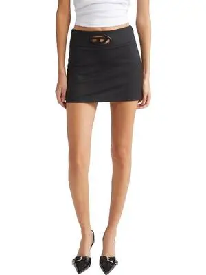 DIESEL® DIESEL® Dixy Logo Inset Miniskirt Deep Black