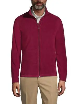 LANDS' END Full-zip Mid-weight Fleece Jacket - Burgundy