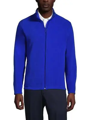LANDS' END Full-zip Mid-weight Fleece Jacket - Cobalt