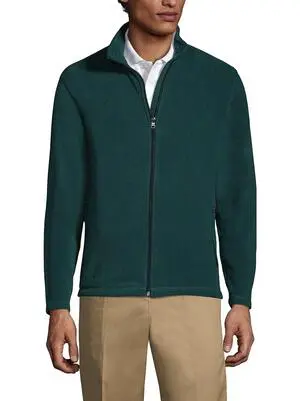 LANDS' END Full-zip Mid-weight Fleece Jacket - Evergreen
