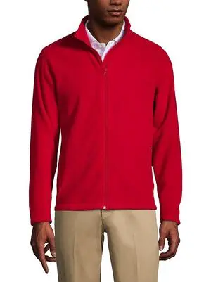 LANDS' END Full-zip Mid-weight Fleece Jacket - Red