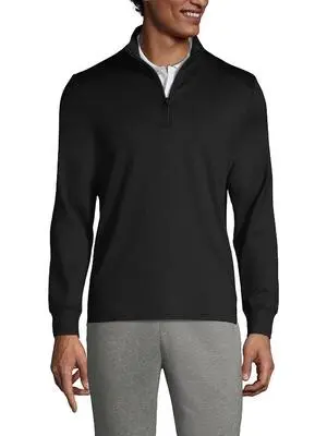 LANDS' END Quarter Zip Pullover - Black