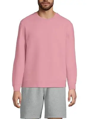 LANDS' END Long Sleeve Crewneck Sweatshirt - Soft Carnation