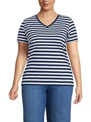 LANDS' END Supima Cotton V-neck T-shirt
