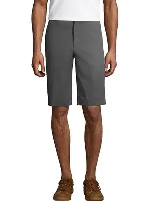 LANDS' END Lands' End Young Plain Front Blend Chino Shorts Arctic Gray