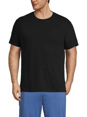 LANDS' END Crewneck Undershirt 3 Pack - Black