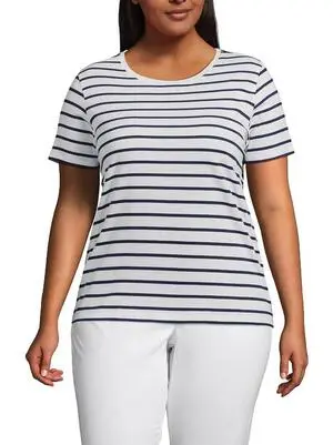 LANDS' END Relaxed Supima Cotton Crew Neck T-Shirt