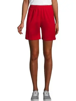 LANDS' END Lands' End School Uniform Mesh Gym Shorts Red