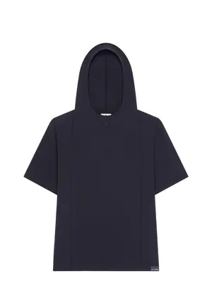 COURREGES Hooded T-shirt - Black