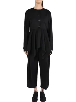 UMA WANG Pleat-detailing Jacket - Black