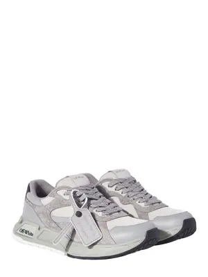 Off-White Suede And Leather Sneakers - Grey