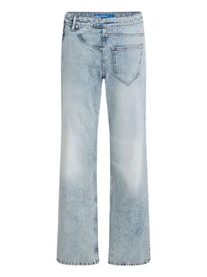 Karl Lagerfeld Twisted Mid-rise Jeans - Blue