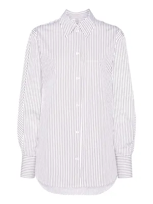 TOTÊME TOTEME Wide-Sleeve Striped Poplin Shirt