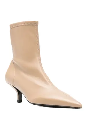 TOTÊME 55mm Heeled Sock Boots - Brown