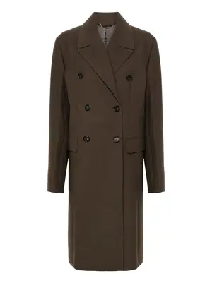 TOTÊME TOTEME Broad Midi Coat Brown