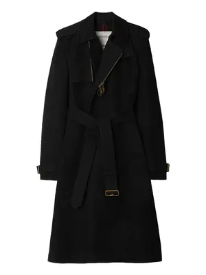 Burberry Belted Trench Coat - Black