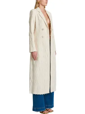 Cult Gaia Dilan Jacquard Coat - White