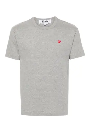Play Comme Des Garcon Heart Patch T-shirt - Grey