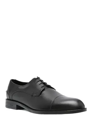 BOSS Logo-debossed Derby Shoes - Black