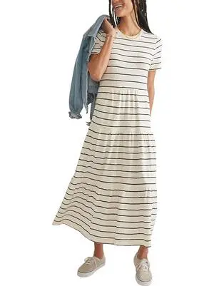 Marine Layer Tiered Midi Dress - White