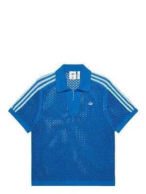 Adidas X Edison Chen Crochet Polo Shirt - Blue