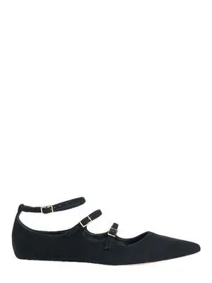 Marion Parke Francine Suede Flat Black