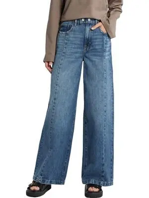 HIDDEN JEANS Seamed Wide-leg Jeans - Medium Wash