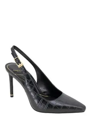 KENNETH COLE Kenneth Cole Quinnly Slingback Pump Black Croco