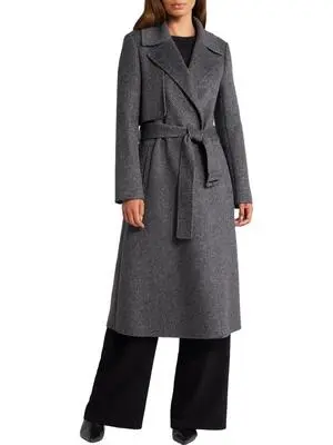 Bcbgmaxazria BCBG Belted Trench Coat Charcoal Twill