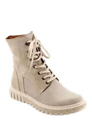 BUENO Scarlett Leather Sneaker Boots - Oat Suede