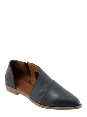 BUENO Blake D'orsay Leather Flats - Dark Blue