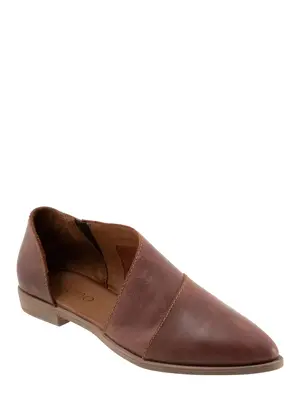 BUENO Bueno Blake D'Orsay Leather Flats Rust