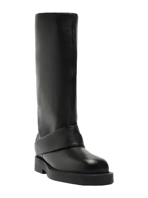 Schutz Keira Up Platform Knee High Boot Black