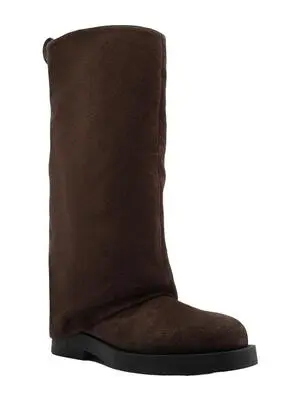 Schutz Keira Up Platform Knee High Boot Root Brown
