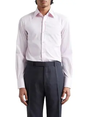 TOM FORD Classic Fit Solid Stretch Poplin Button-up Shirt - Dp225 Pink
