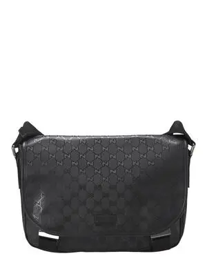 GUCCI GG Imprime Buckle Flap Crossbody Bag