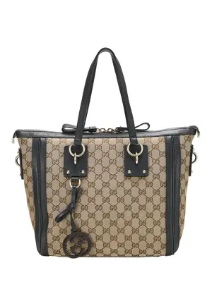 Gucci Original GG Canvas Charm Tote Large Beige