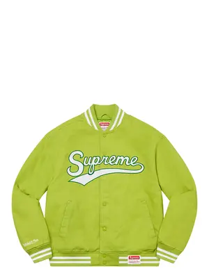 Supreme X Mitchell & Ness Doughboy Twill Varsity Jacket - Green