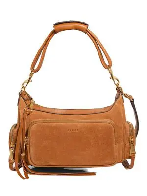 AIMEE Away We Go Suede Shoulder Bag - Rustic Caramel Suede