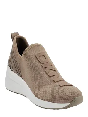 Dkny DKNY Keeva Knit Wedge Sneakers Ash