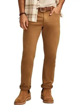 Lucky Brand 410 Athletic Straight-leg Twill Pants - Tuscan Tan Wash