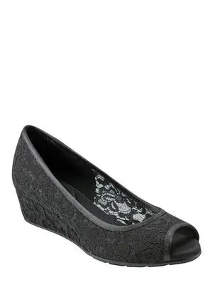 Bandolino Candras Peep Toe Wedge Pump - Black