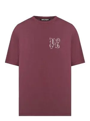 Palm Angels Pa Logo T-shirt - Burgundy